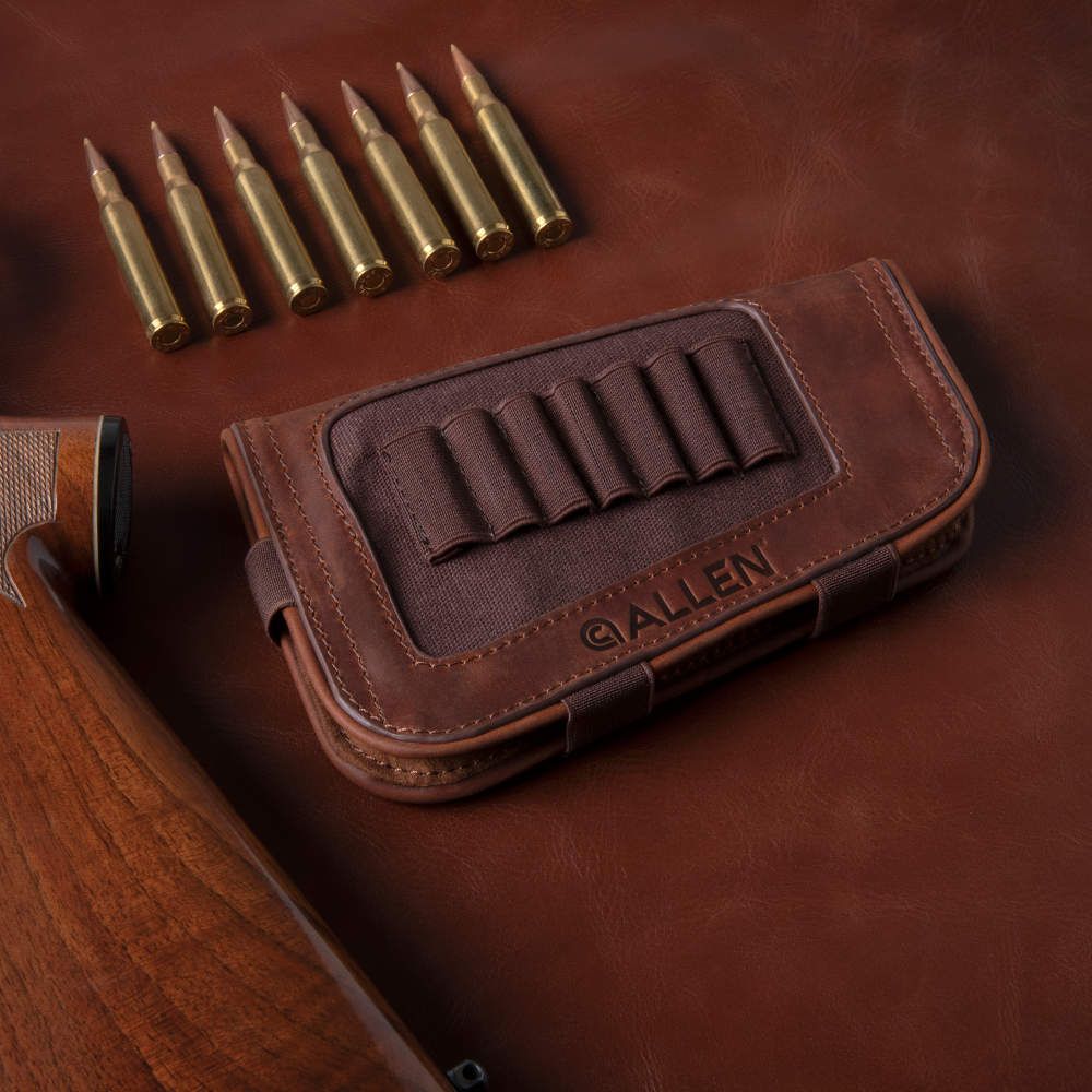 Allen New Castle Leather Buttstock Cartridge Carrier, Brown » Tenda Canada