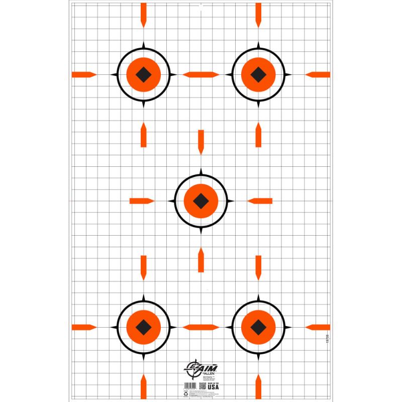 EZ Aim Sight Grid Shooting Target & Backer, Corrugated, 1-Target, 23 x ...