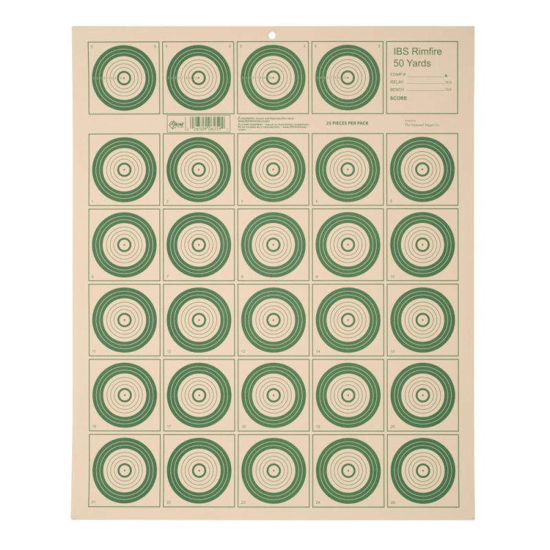 EZ Aim® IBS Rimfire Paper Shooting Targets, 25-Targets Per Sheet, 14 W ...