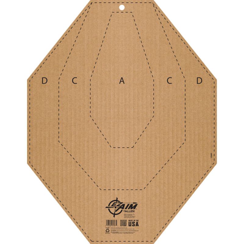 EZ Aim IPSC CL USPSA Full Size Corrugated Silhouette Paper Shooting ...