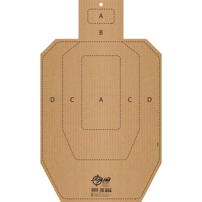 EZ Aim IPSC CB-T Corrugated Silhouette Paper Shooting Target, 1-Target ...
