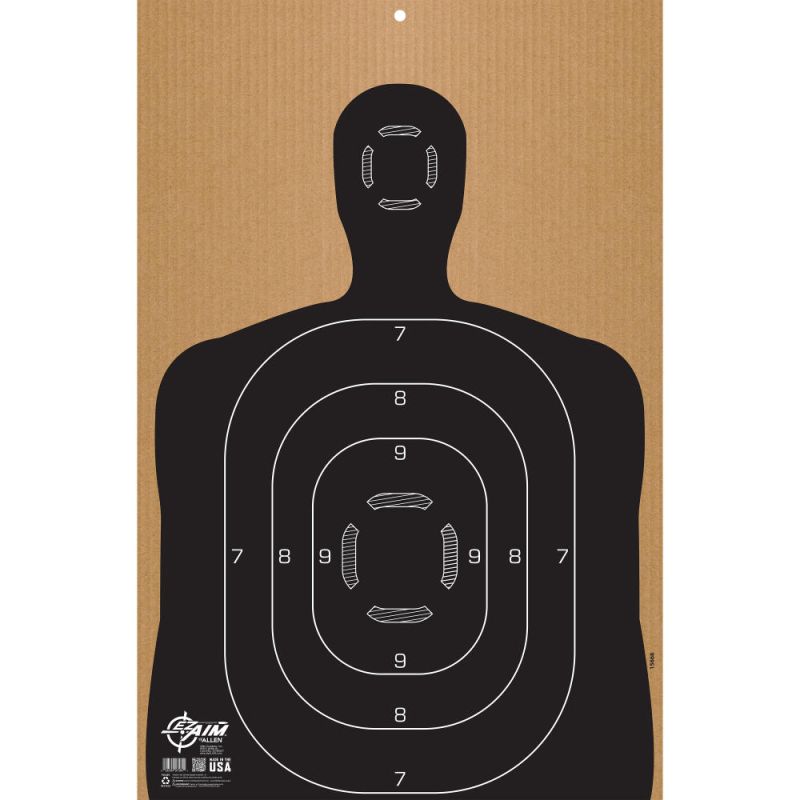 EZ Aim Silhouette Shooting Target B27, Corrugated, 1-Target, 23 x 35, Tan