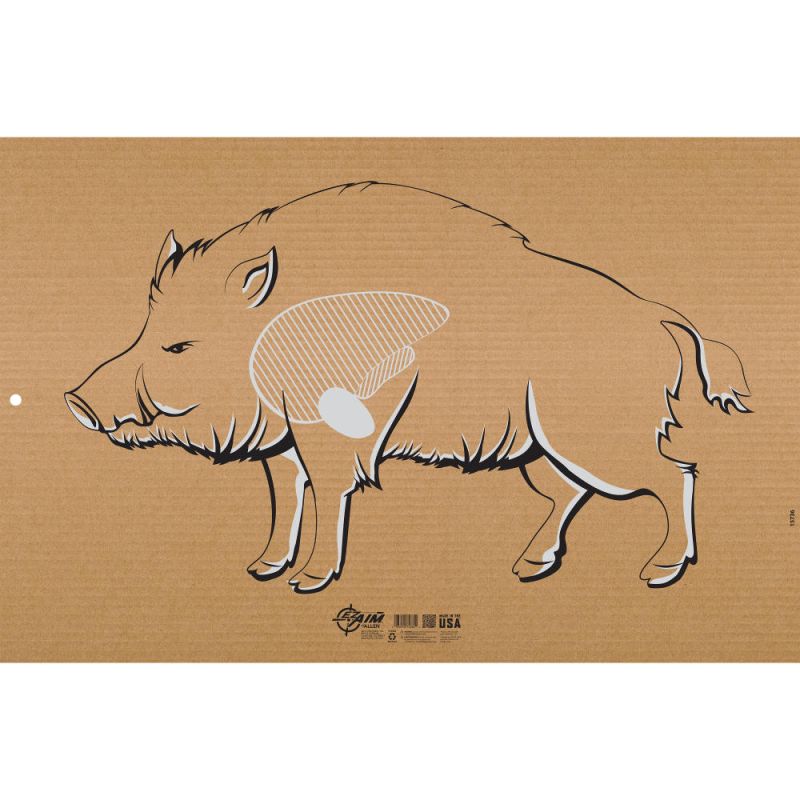 EZ Aim Wild Boar Corrugated Silhouette Shooting Target, 1-Target, Appx ...