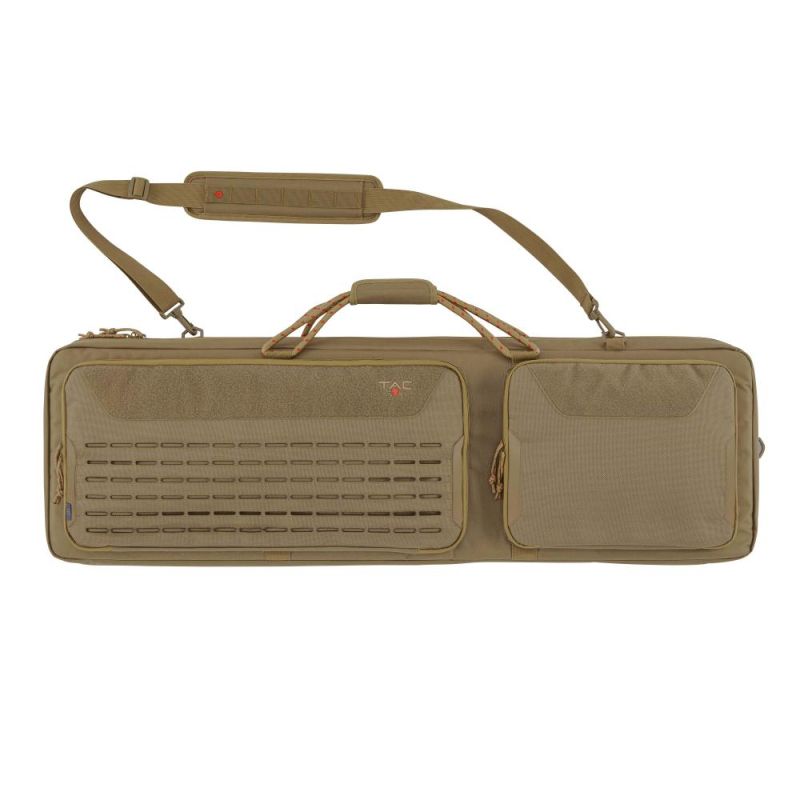 Tac-Six™ 42 Lockable Squad Tactical Gun Case, Laser Cut Molle Front, Coyote